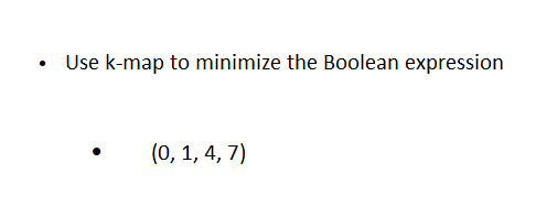 Solved Use k-map to minimize the Boolean expression - | Chegg.com