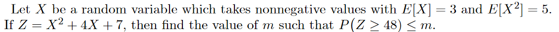 Solved Let X be a random variable which takes nonnegative | Chegg.com