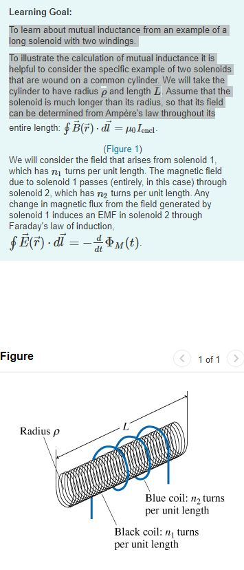 Solved To learn about mutual inductance from an example of a | Chegg.com