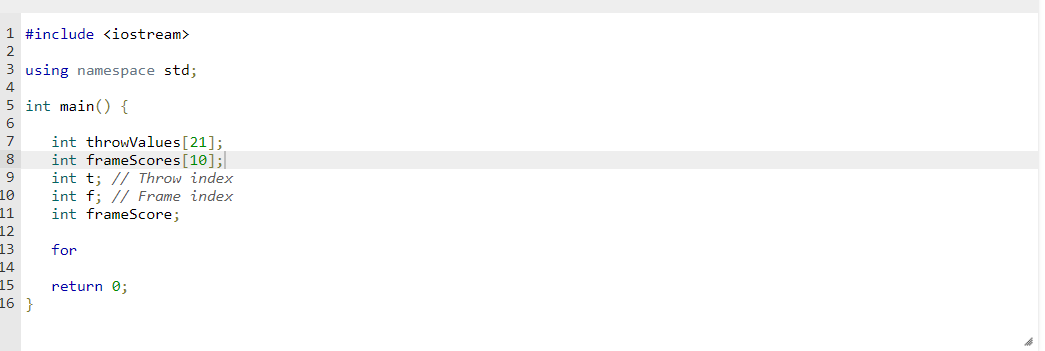 Solved Bowling involves 10 frames. Each frame starts with 10 | Chegg.com