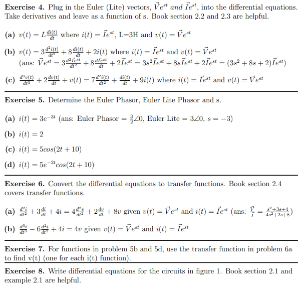 Solved Exercise 4. Plug in the Euler (Lite) vectors, Vest | Chegg.com