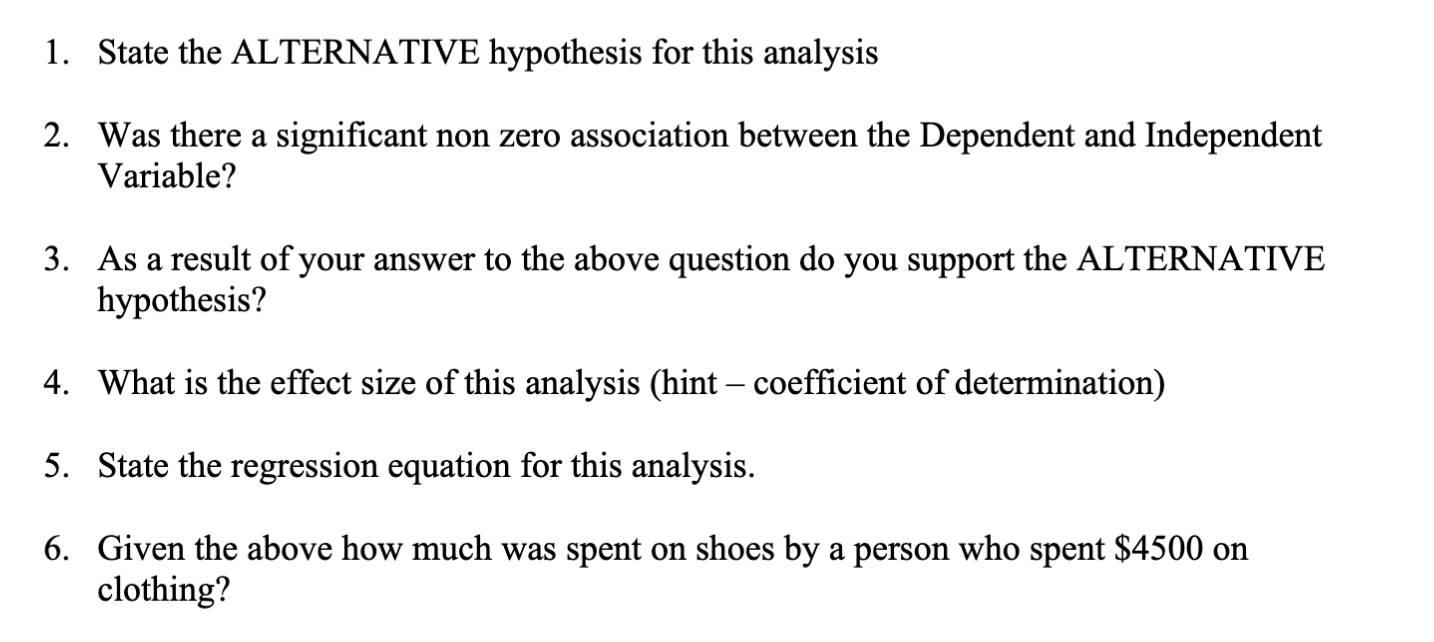 Solved Regression Variables Enteredremoveda Variables 