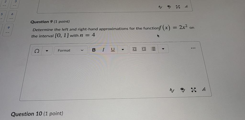 Solved 5 6 9 Question 9 (1 point) Determine the left and | Chegg.com