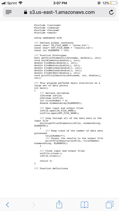 Solved Sprint 3:07 PM 12% s3.us-east-1.amazonaws.com C 1 of | Chegg.com