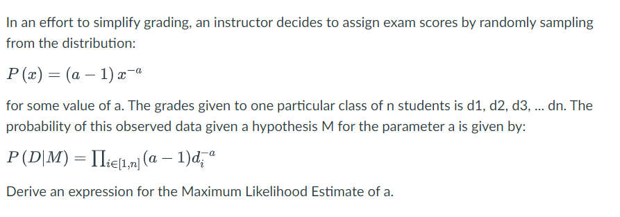 Solved In an effort to simplify grading, an instructor | Chegg.com