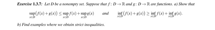 Solved Exercise 1.3.7: Let D be a nonempty set. Suppose that | Chegg.com