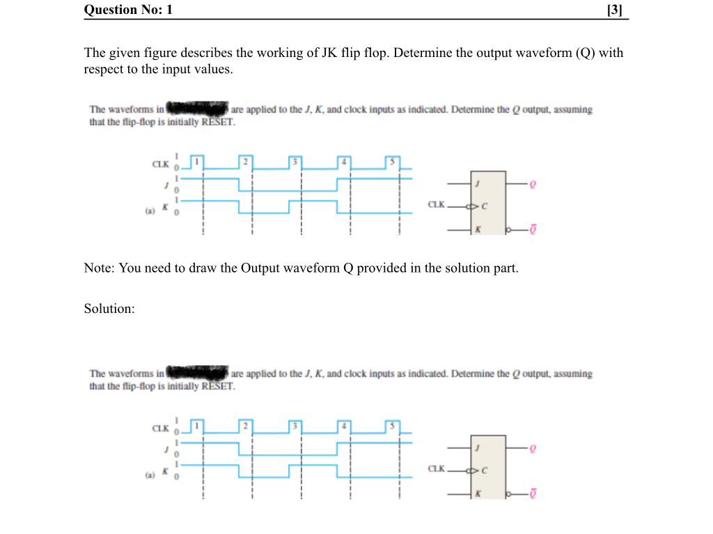 Solved Question No 1 3 The Given Figure Describes The