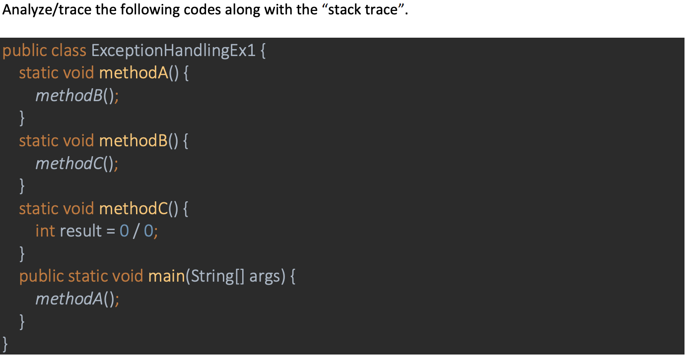 Solved 1. Update/modify the code below using “throw” | Chegg.com