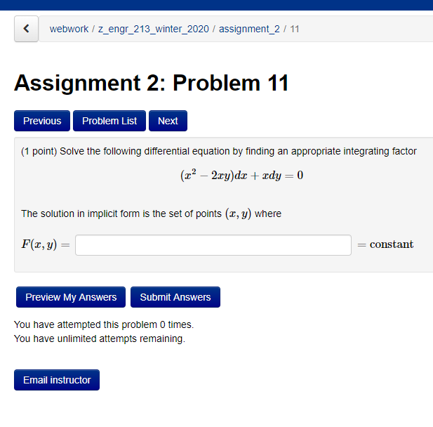Solved webwork / z_engr_213_winter_2020 / assignment_2 /11 | Chegg.com Solved webwork / z_engr_213_winter_2020 / assignment_2 /11 | Chegg.com