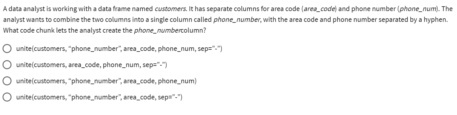 Solved A Data Analyst Is Working With A Data Frame Called