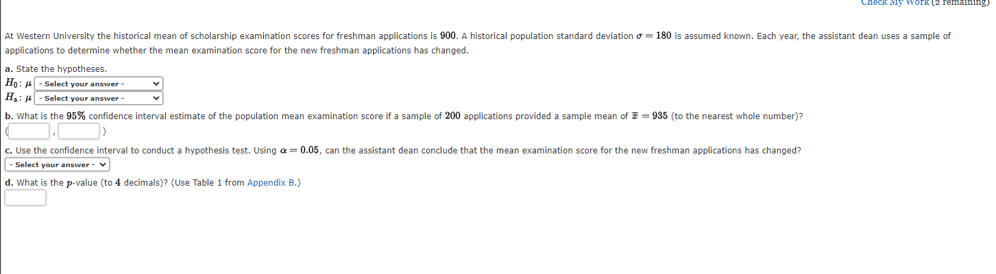 Solved applications to determine whether the mean | Chegg.com