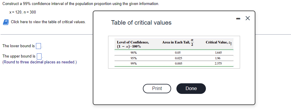 Solved Ch 8 ﻿and 9: 10 ﻿Construct a 99% ﻿confidence interval | Chegg.com