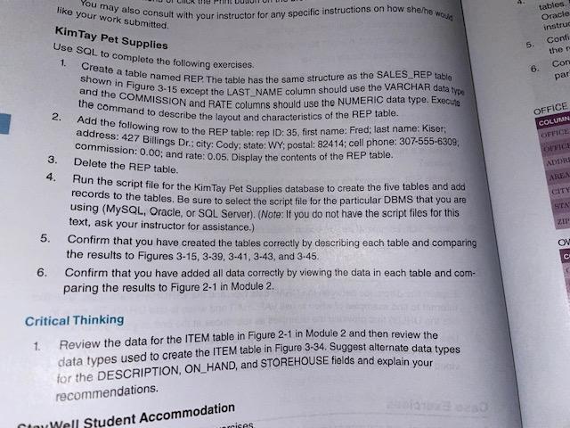 Solved For all the KimTay questions you must use (mySQL, | Chegg.com