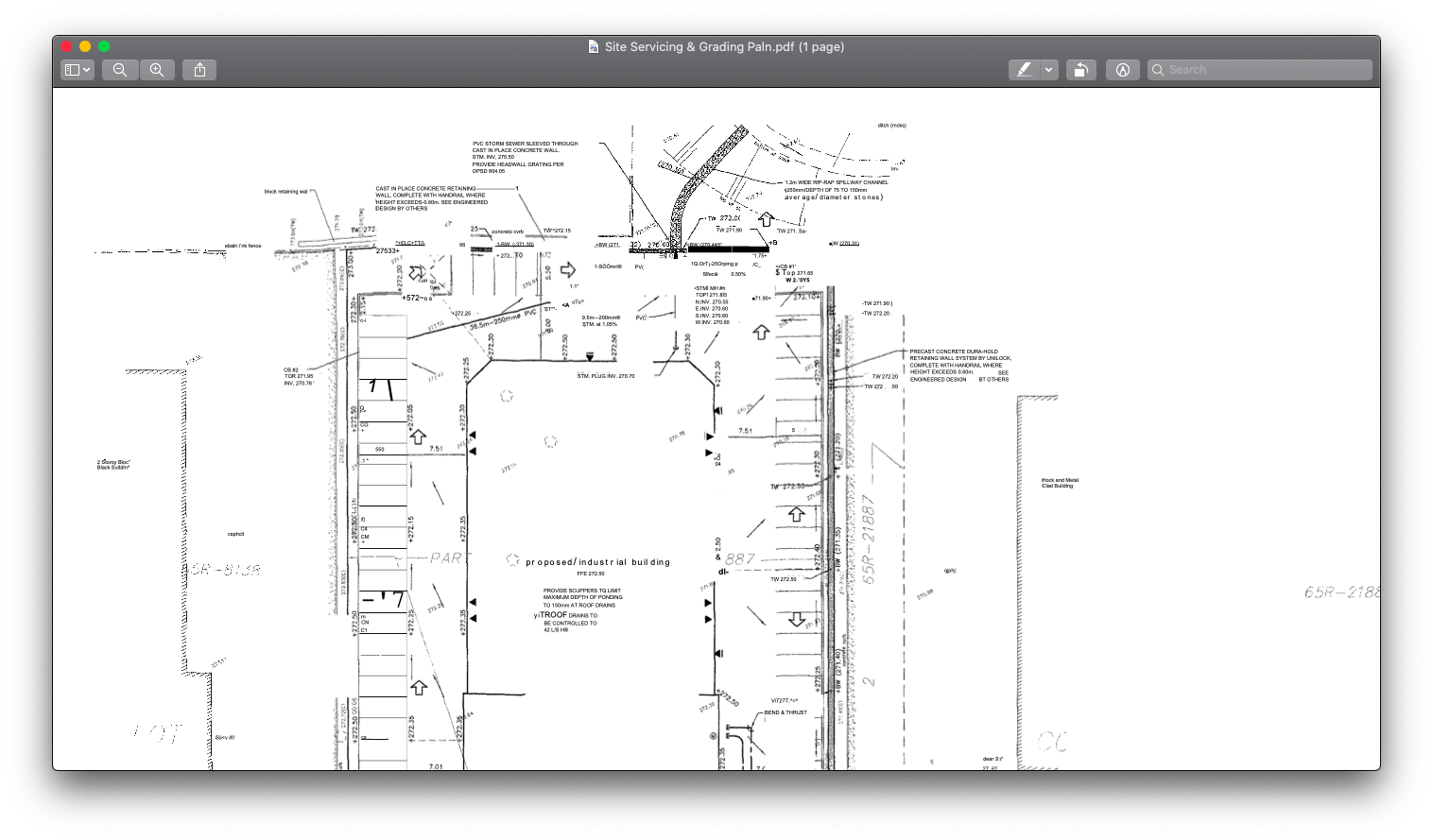 Solved Site Servicing & Grading Paln.pdf (1 page) 6 Q Search | Chegg.com
