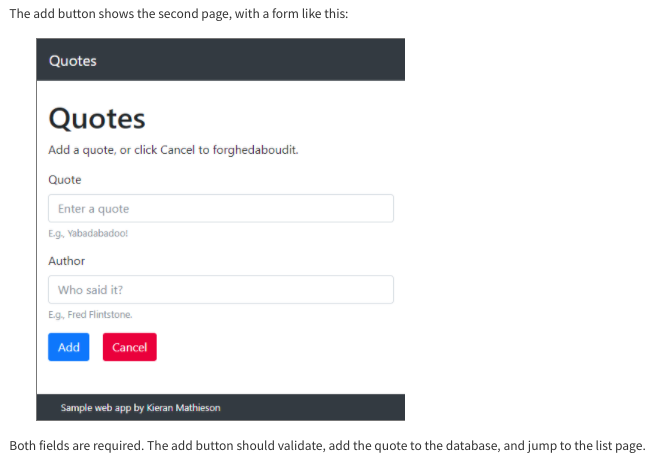 Make an app that shows quotes. Use html, css, java | Chegg.com