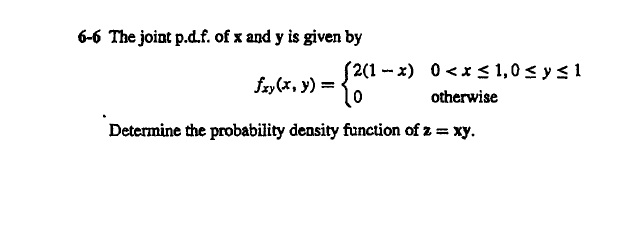 Solved 6-6 ﻿The joint p.d.f. of x ﻿and y is ﻿given | Chegg.com