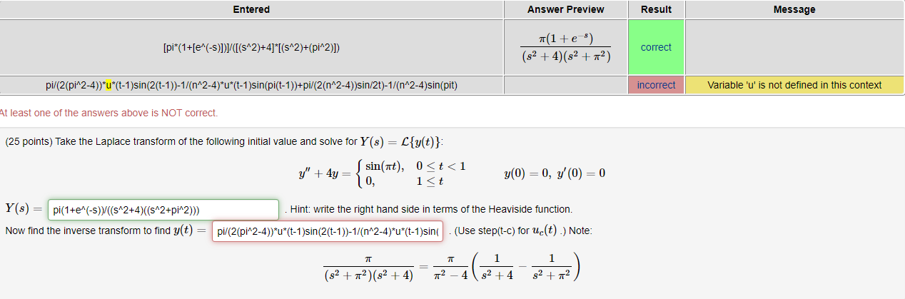 Solved it says Variable 'u' is not defined in this context. | Chegg.com