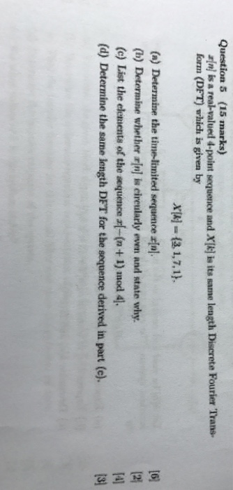 Solved X N Is A Real Valued 4 Points Sequence And X K Is 