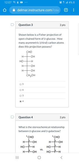 Solved 12:07 A4% delmar.instructure.com/cou Question 5 2 pts | Chegg.com