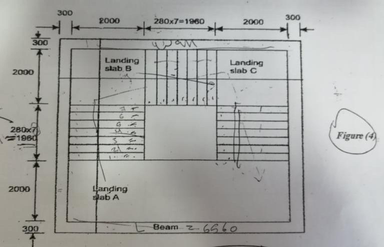 Solved Q4: Design the open-well staircase shown in Figure | Chegg.com