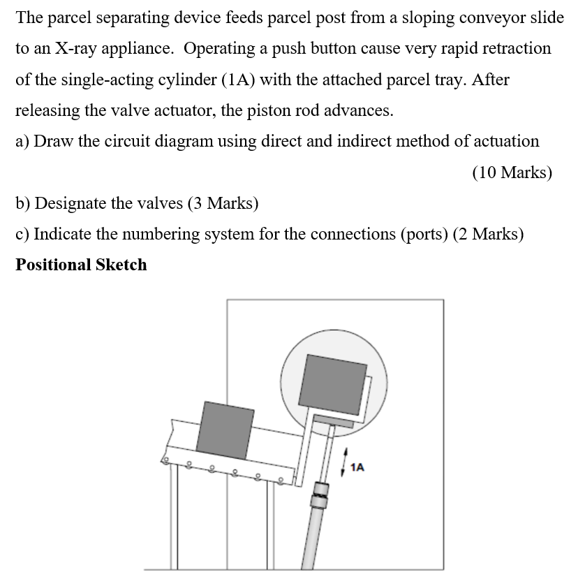 Solved The parcel separating device feeds parcel post from a | Chegg.com