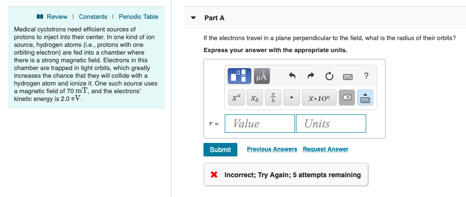 Solved Review Constants l Periodic Table Part A Medical | Chegg.com