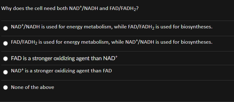 Solved Why does the cell need both NAD+NADH and | Chegg.com