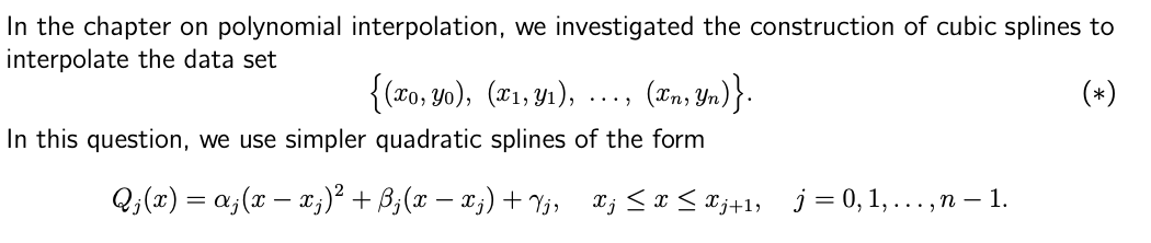 Solved In the chapter on polynomial interpolation, we | Chegg.com