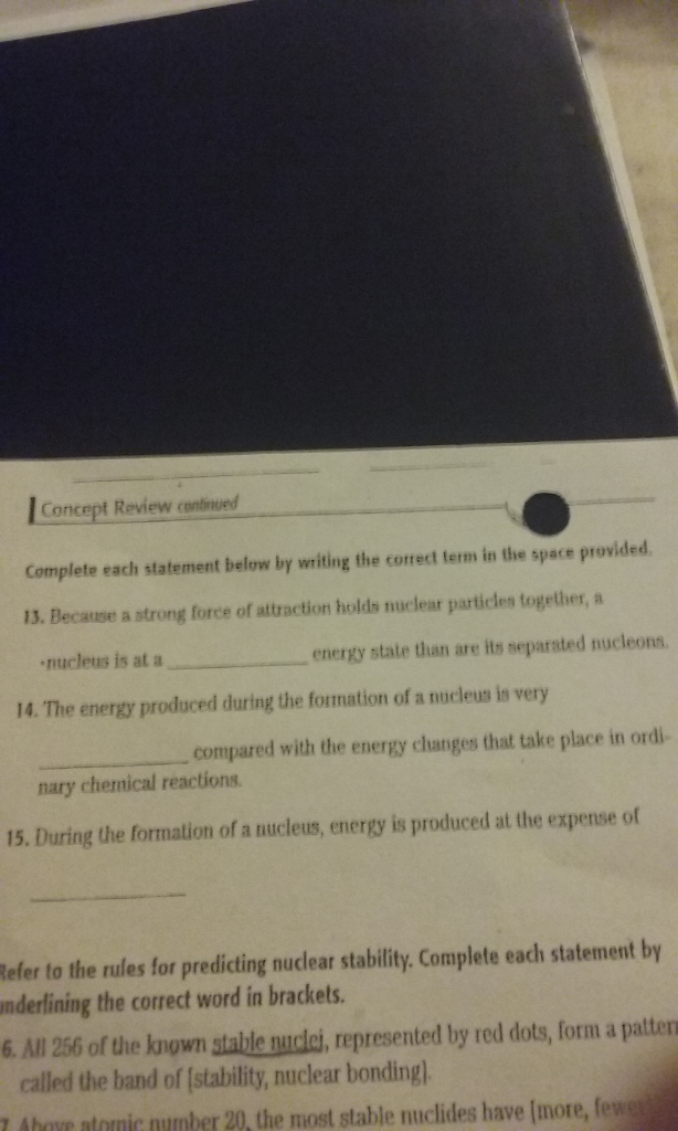 Solved Complete each statement below by choosing a term from | Chegg.com