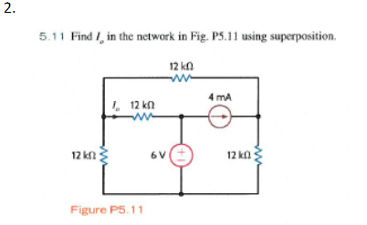Solved 5.11 Find Io in the network in Fig. P5.11 using | Chegg.com