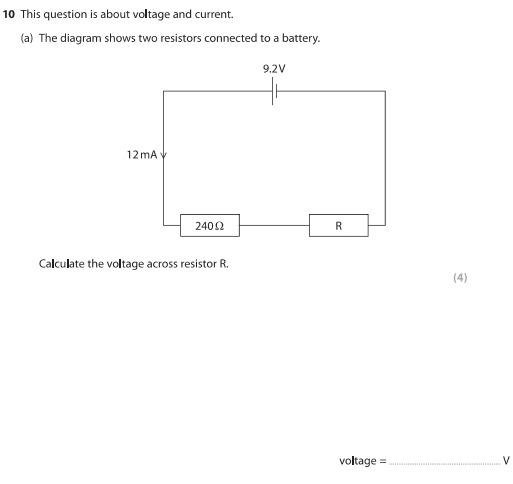 Solved 10 This question is about voltage and current. (a) | Chegg.com
