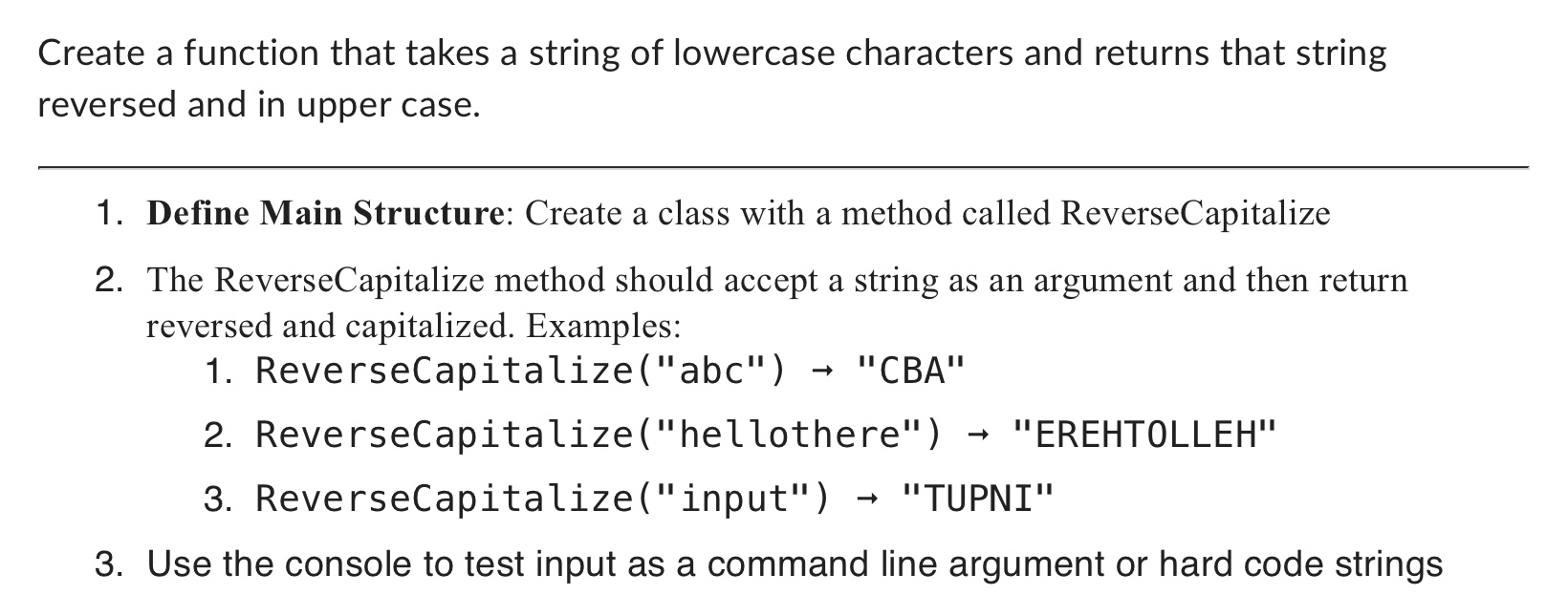 Solved C# program helpCreate a function that takes a string | Chegg.com