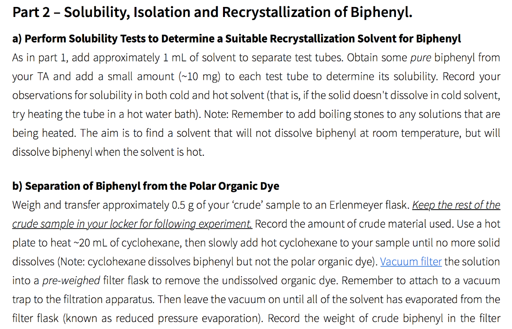 Solved In part 2b of the experiment, what is the purpose of | Chegg.com