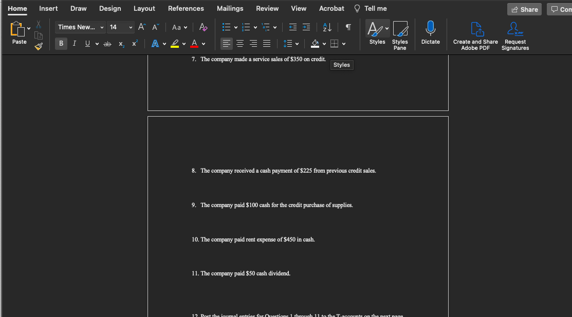 Solved Home Insert Draw Design Layout References Mailings | Chegg.com