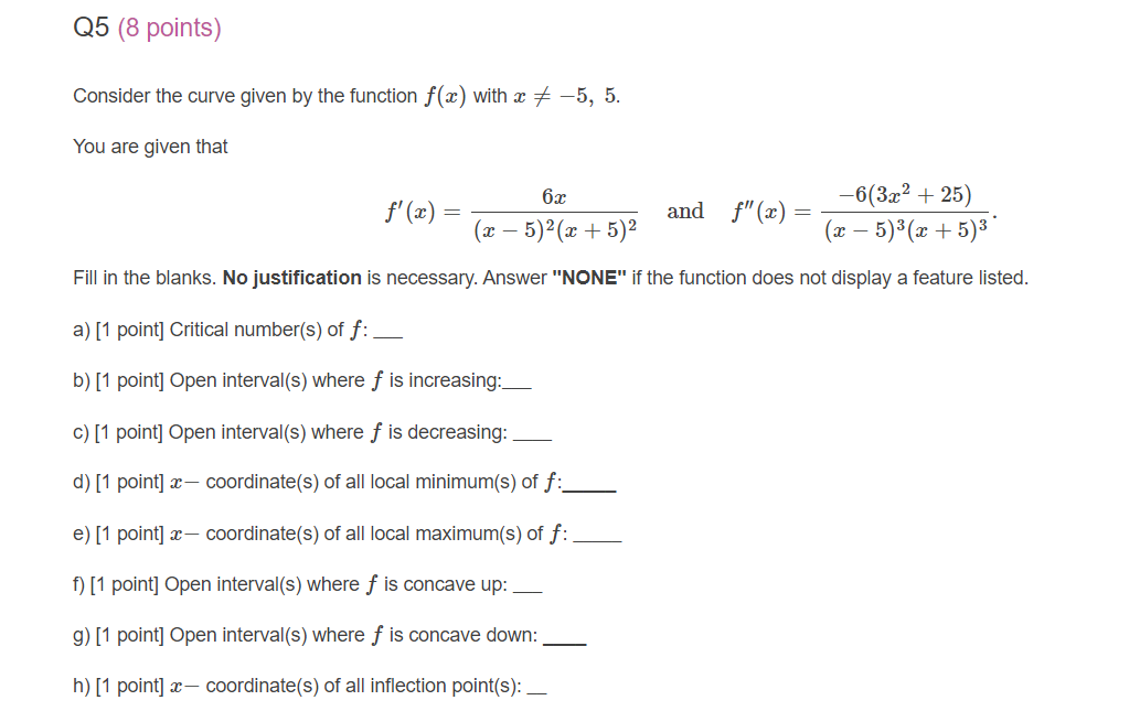 Solved Q5 (8 points) Consider the curve given by the | Chegg.com