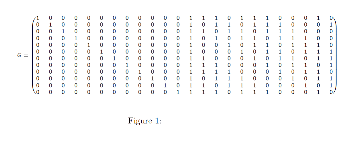 Solved Consider Golay Code On Figure 1 This Is The Code