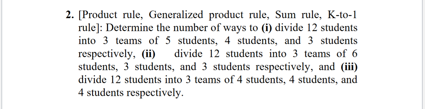 Solved 2. [Product rule, Generalized product rule, Sum rule, | Chegg.com