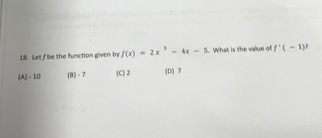 Solved Let f ﻿be the function given by f(x)=2x3-4x-5. ﻿What | Chegg.com