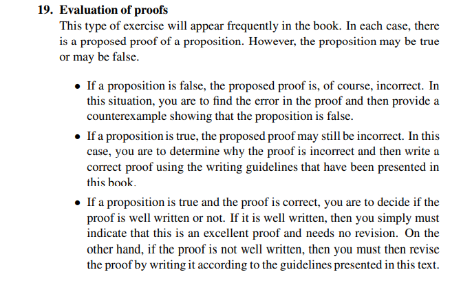 Solved 19. Evaluation of proofs This type of exercise will | Chegg.com