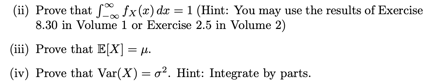 Solved For The Univariate Normal Distribution X∼nμσ2 As 0121