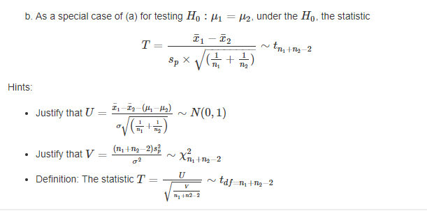 Solved Let Xi=(xi1,xi2,⋯,xini),i=1,2, be two independent | Chegg.com