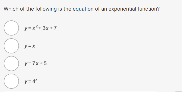 Solved Which of the following is the equation of an | Chegg.com