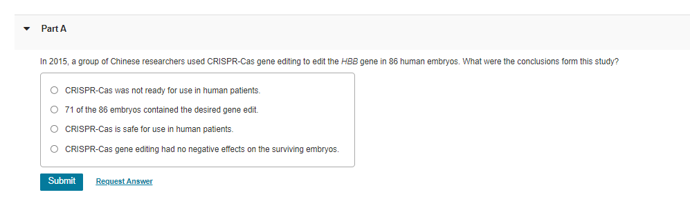 Solved Part A In 2015, a group of Chinese researchers used | Chegg.com