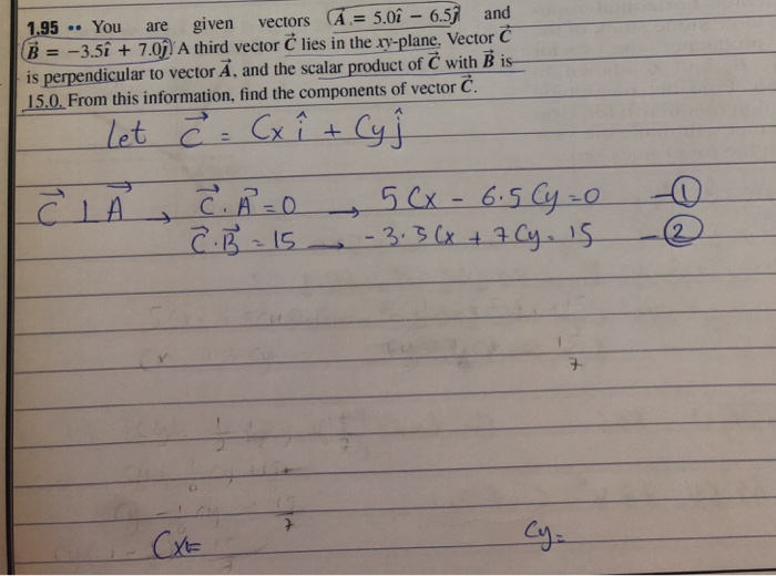 Solved How to find Cx and Cy with a two equations that have | Chegg.com