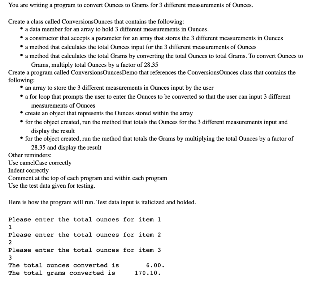 Solved Using jGRASP please write this code You are | Chegg.com Solved Using jGRASP please write this code You are | Chegg.com