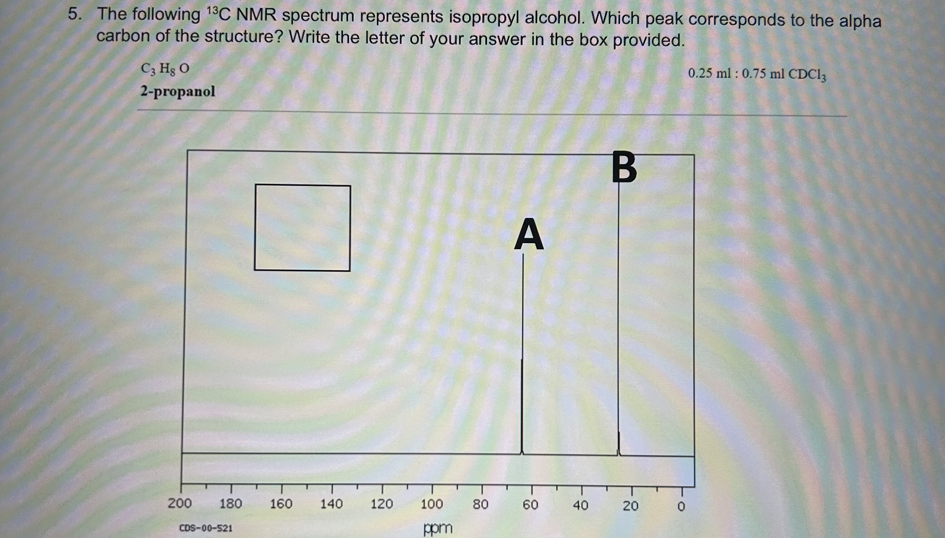 Solved The following NMR spectrum represents isopropyl | Chegg.com