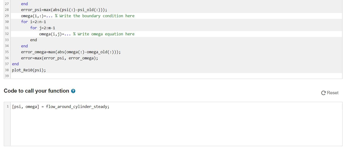 Steady Flow at Re=10 Compute the steady solutions for | Chegg.com