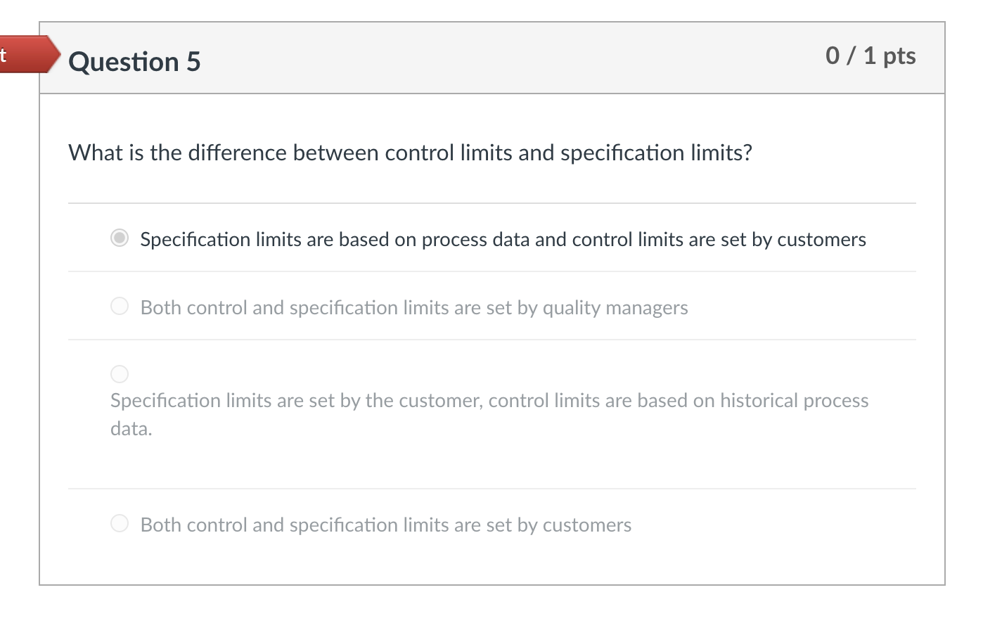Solved The statistical quality measures such as process | Chegg.com