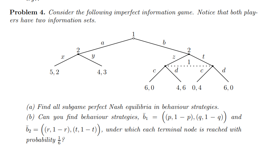 Problem 4. Consider the following imperfect | Chegg.com