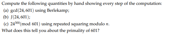 Solved Compute the following quantities by hand showing | Chegg.com